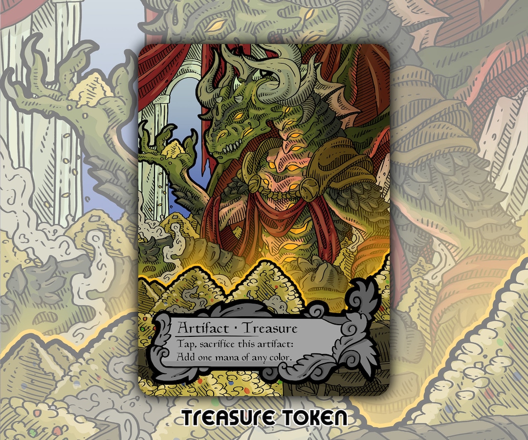 Treasure - Custom Token for Magic the Gathering Eldraine Korvold - Etsy