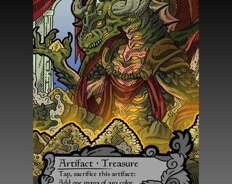 Monster / Sorcerer Role Token Custom MTG Magic Gathering Fantasy Board ...