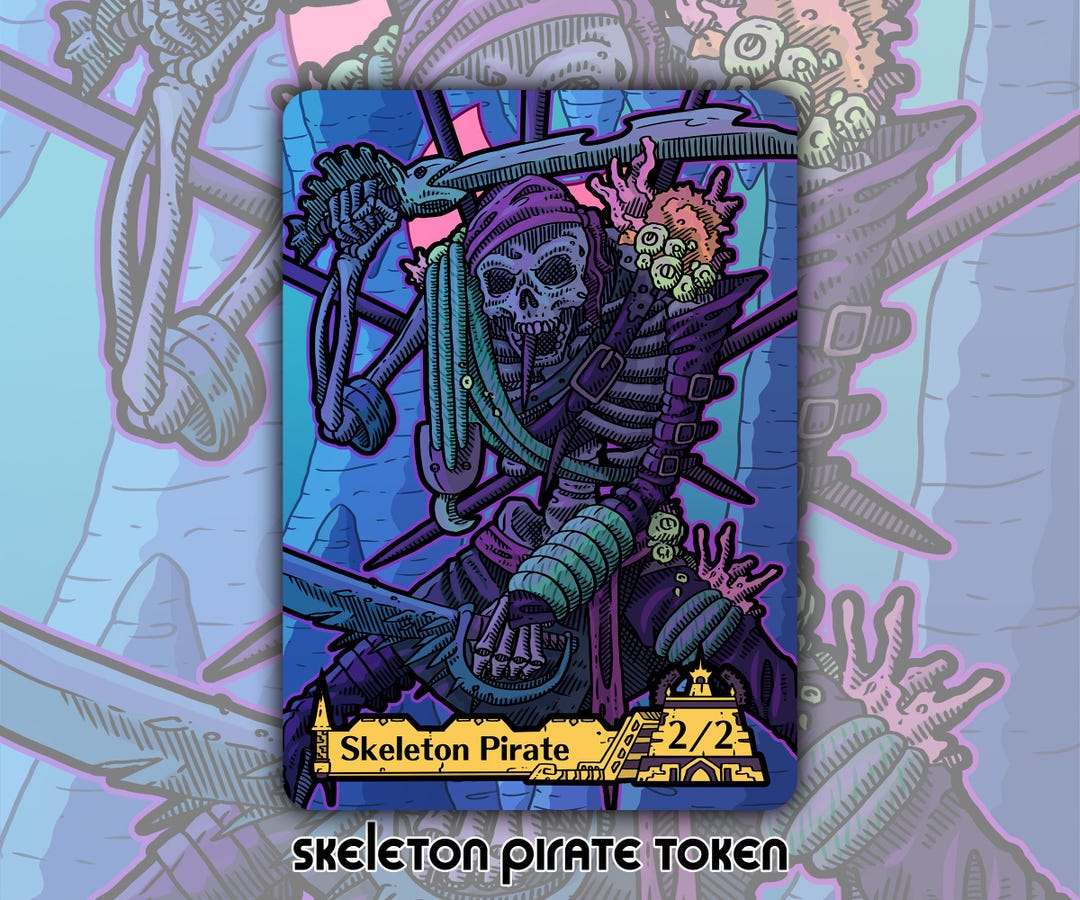 Skeleton Pirate - Custom Token for Magic the Gathering Ixalan - Etsy