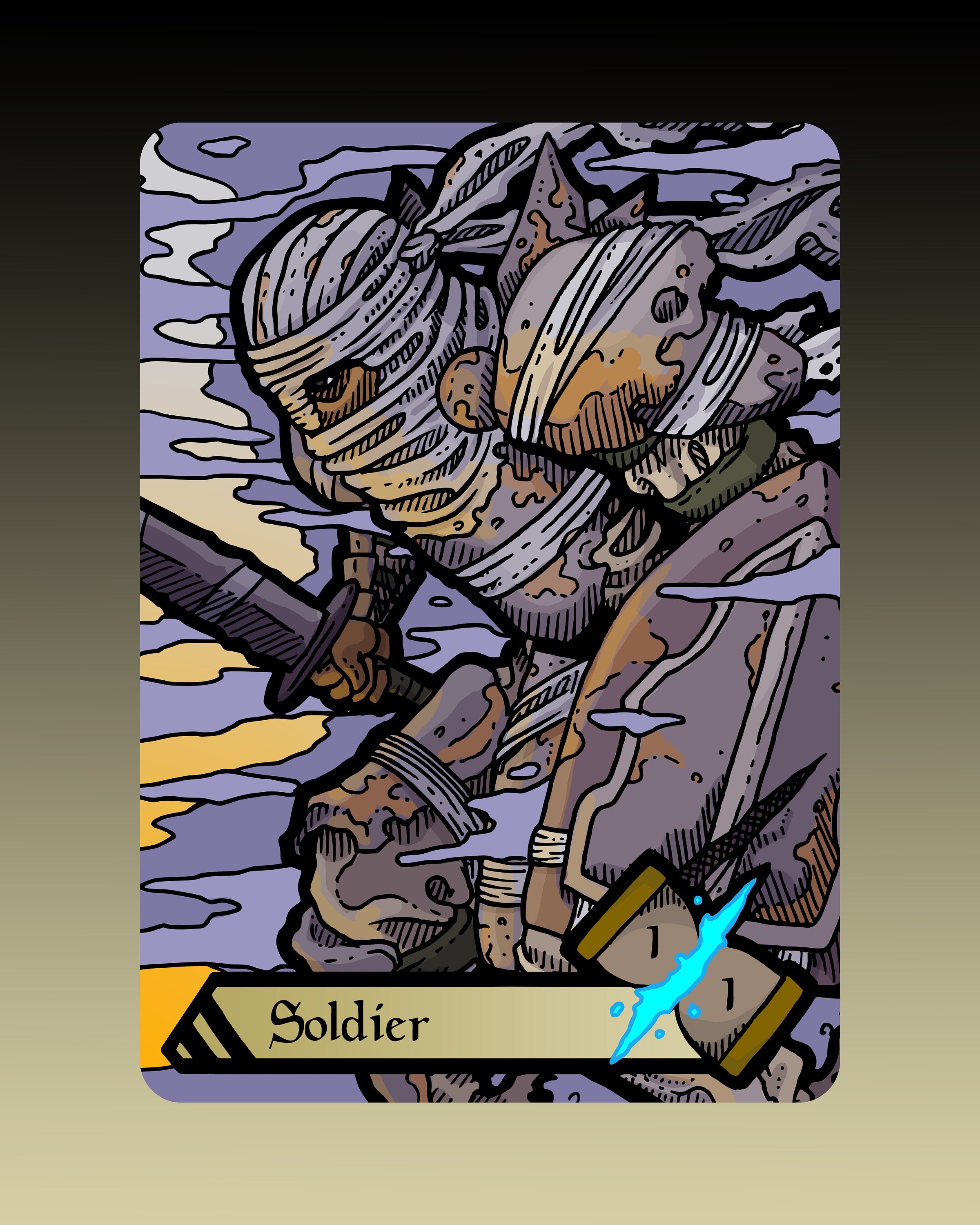 Soldier Token Custom MTG Magic Gathering Fantasy Board Game | Etsy