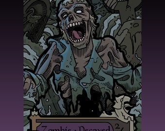 Mtg Zombie Token | Etsy