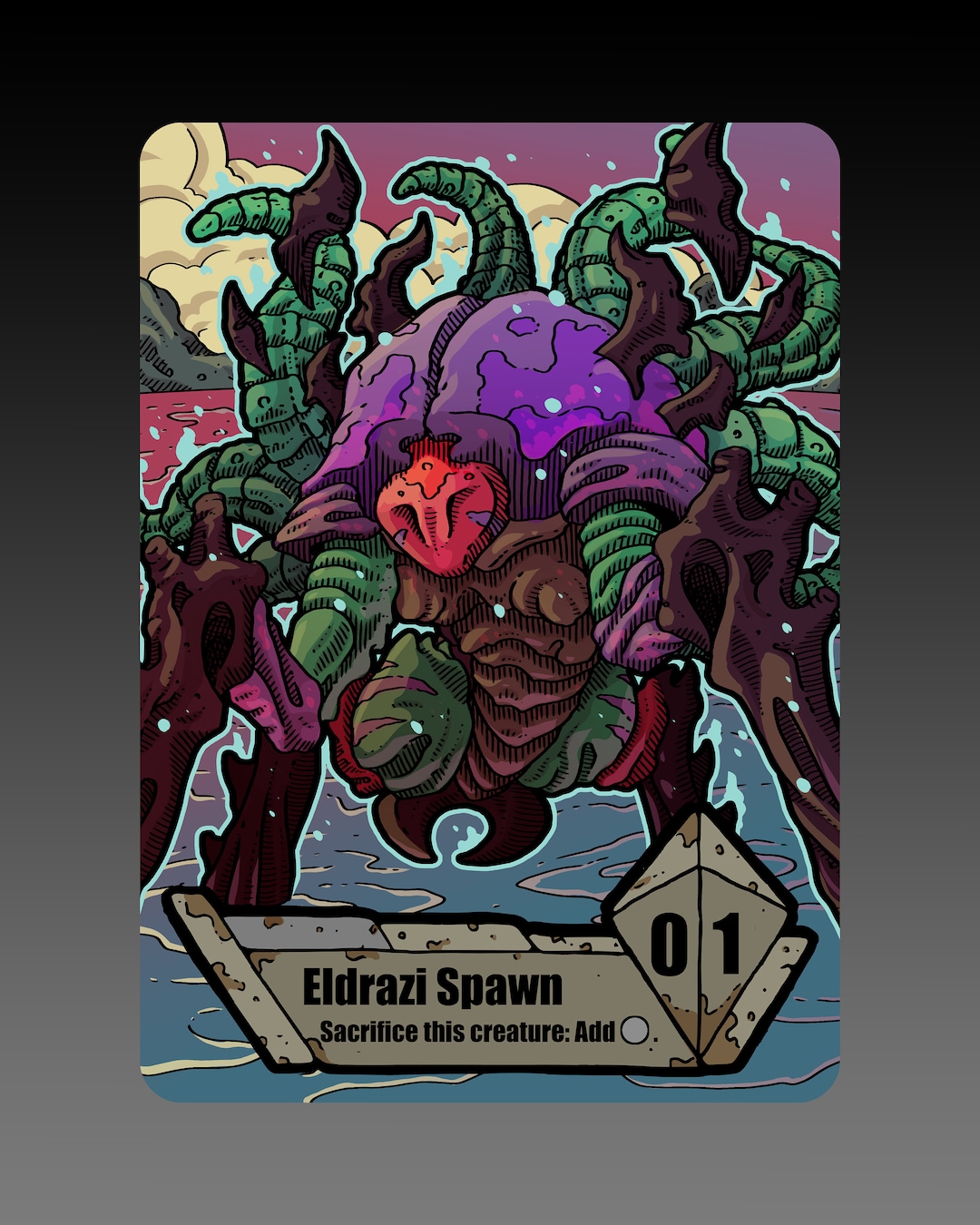 Eldrazi Spawn Token Custom Altered MTG Magic the Gathering Fantasy ...