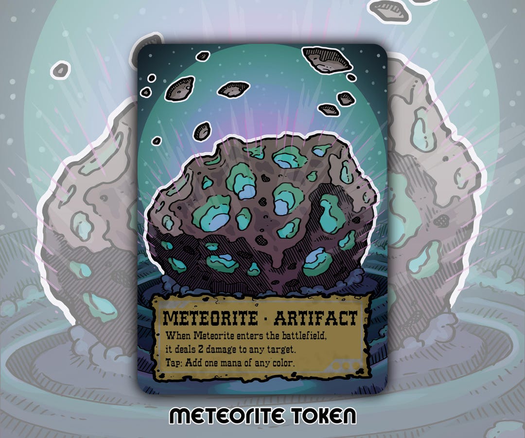 Meteorite - Custom Token for Magic the Gathering Thunder Junction - Etsy