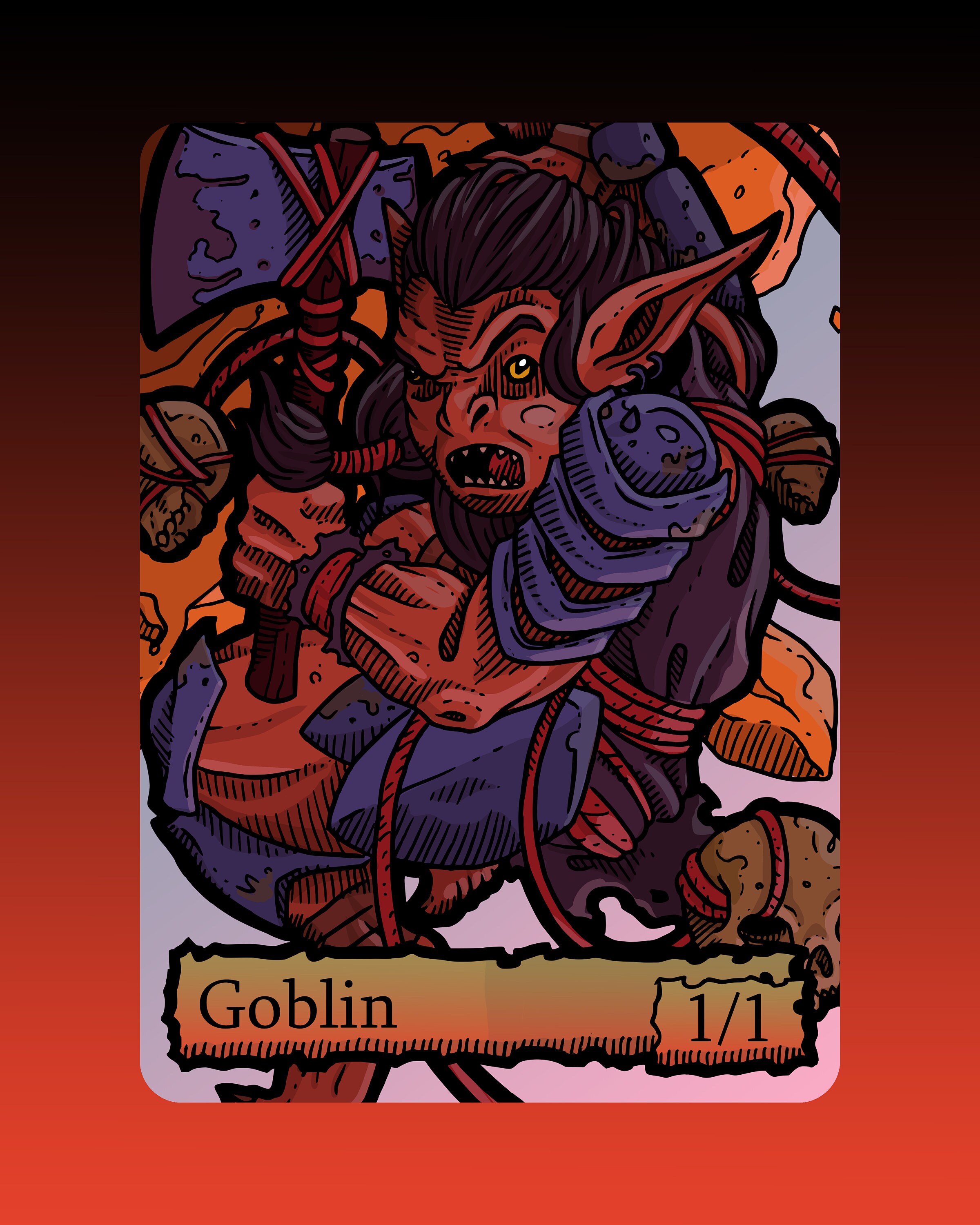 Goblin Token Custom MTG Magic the Gathering Adventures in | Etsy