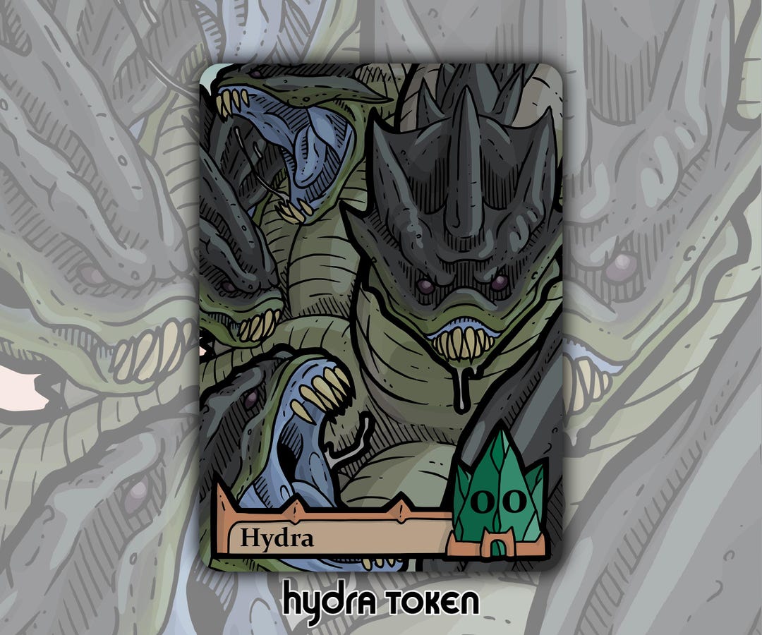 Hydra Token Custom Altered MTG Magic the Gathering Fantasy Board Game ...