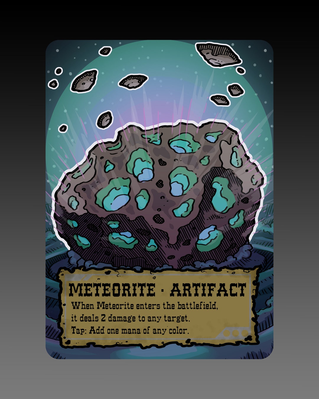 Meteorite Token - Custom MTG Magic the Gathering Fantasy Board Game ...