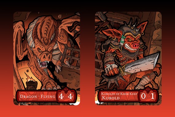 Dragon & Kobolds of Kher Keep Tokens Custom MTG Magic the - Etsy