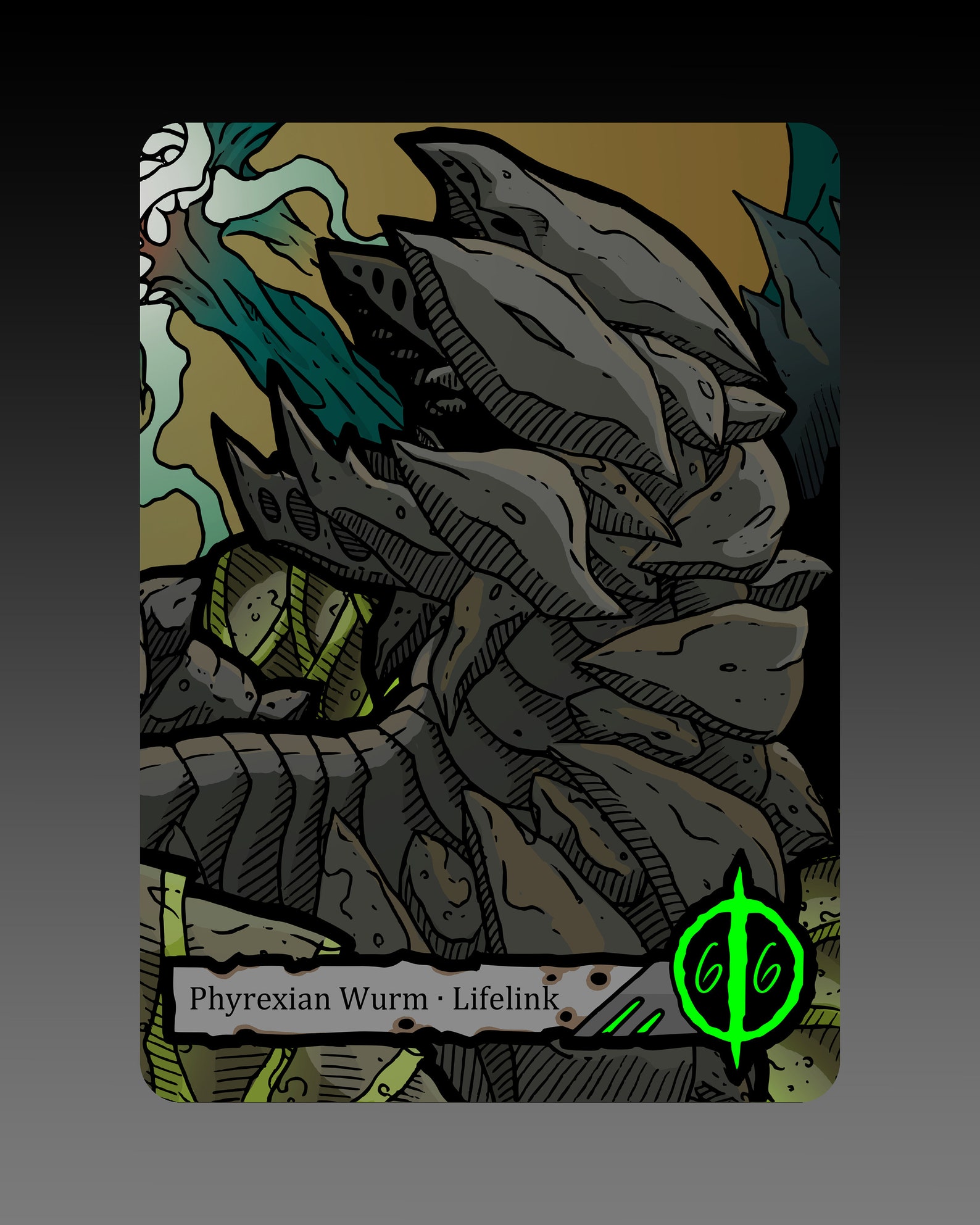 2 Wurm Tokens Custom Altered MTG Magic the Gathering Fantasy | Etsy