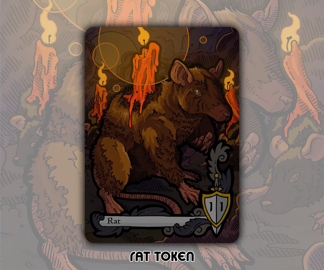 Rat - Custom Token for Magic the Gathering Eldraine Ratter - Etsy