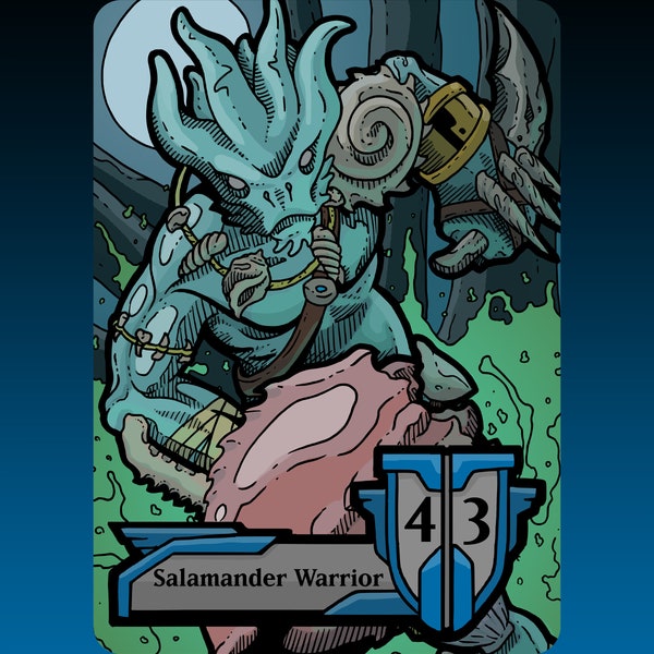Salamander Card - Etsy