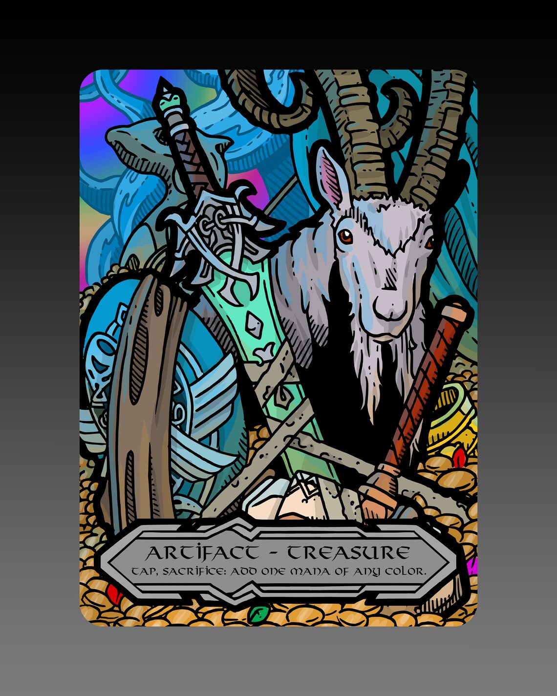 CLEARANCE Treasure Token - Custom Altered MTG Magic the Gathering ...