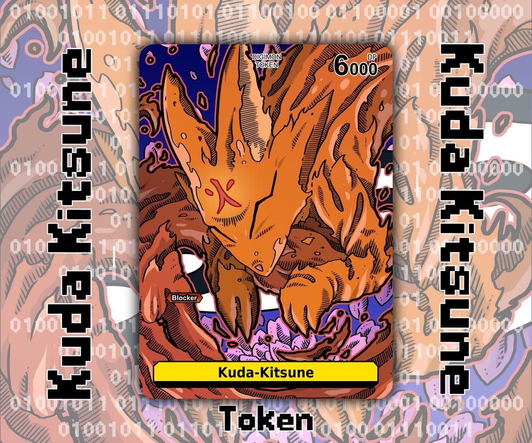 Kuda-kitsune Token Digimon Card Game Yellow Sakuyamon X Taomon Kyubimon ...