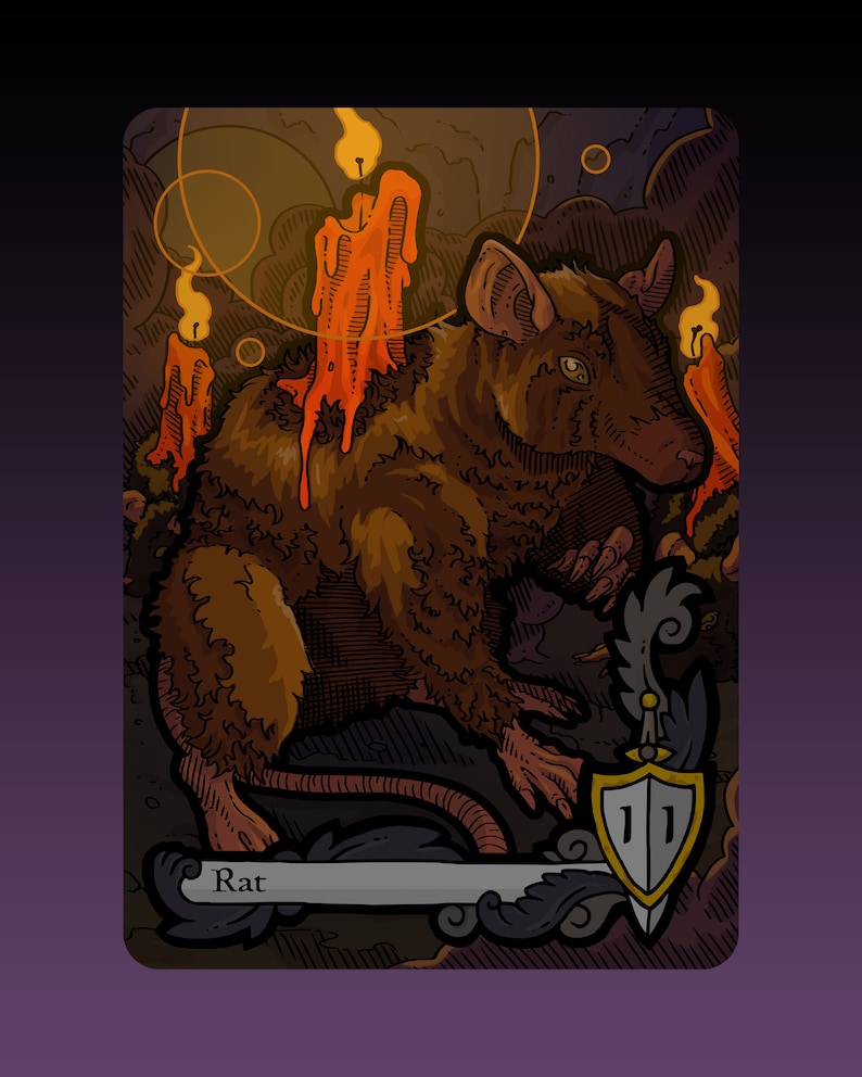 Rat Token Custom Altered MTG Magic the Gathering Fantasy - Etsy