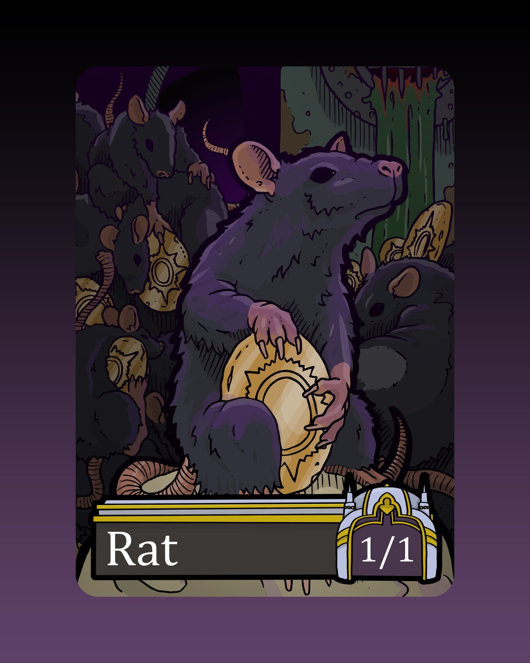 Rat Token Custom Altered MTG Magic the Gathering Fantasy Board Game ...
