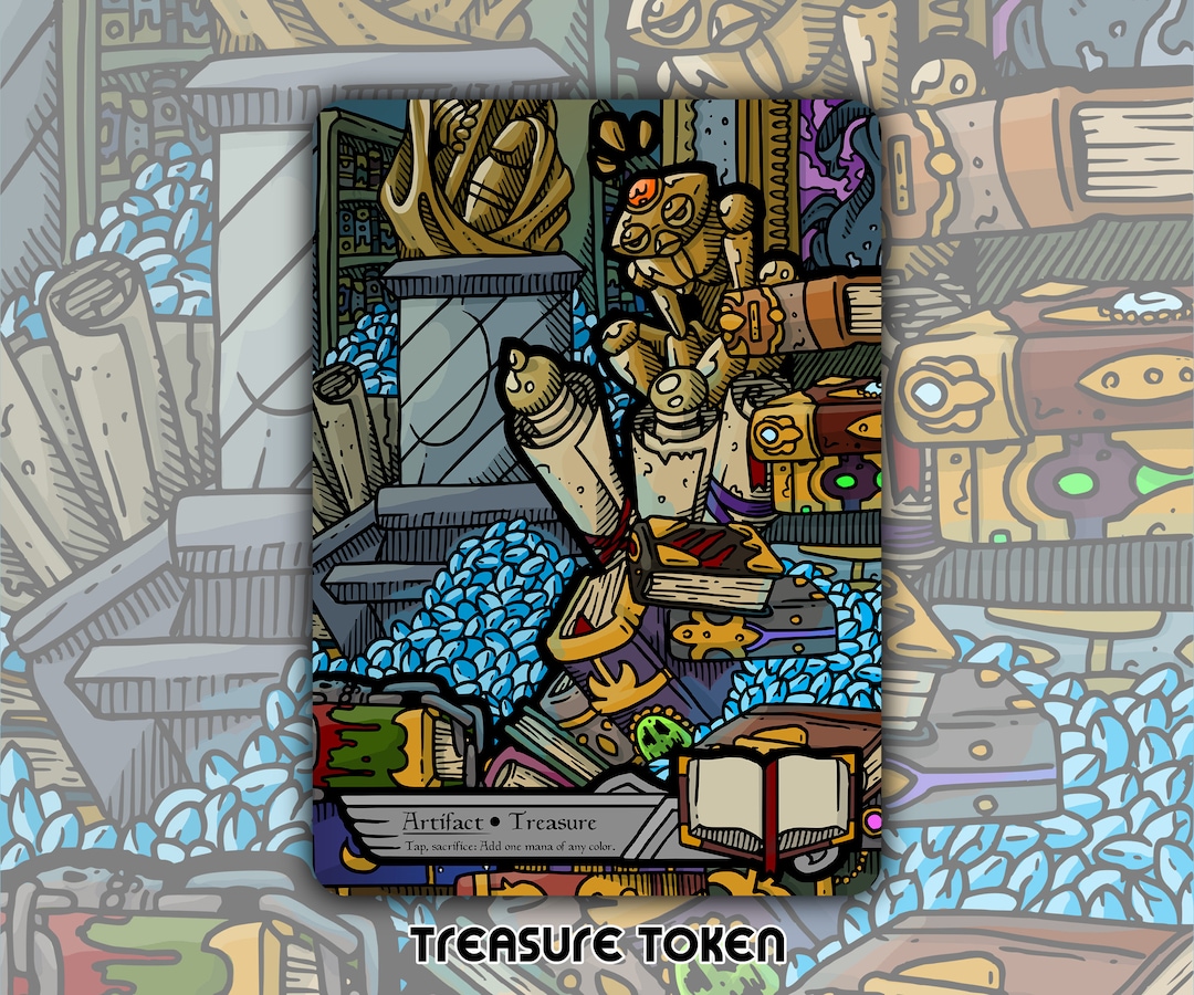 Treasure Token - Custom MTG Magic the Gathering Fantasy Board Game Card ...