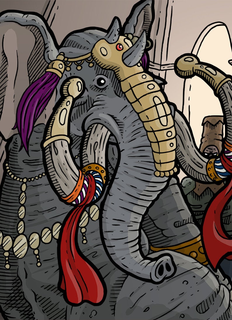 Elephant Token Custom MTG Magic the Gathering Fantasy Board - Etsy