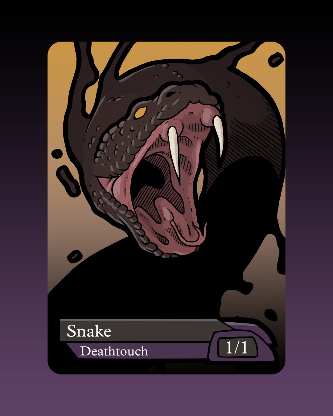 CLEARANCE Snake Token Custom Altered MTG Magic the Gathering Fantasy ...