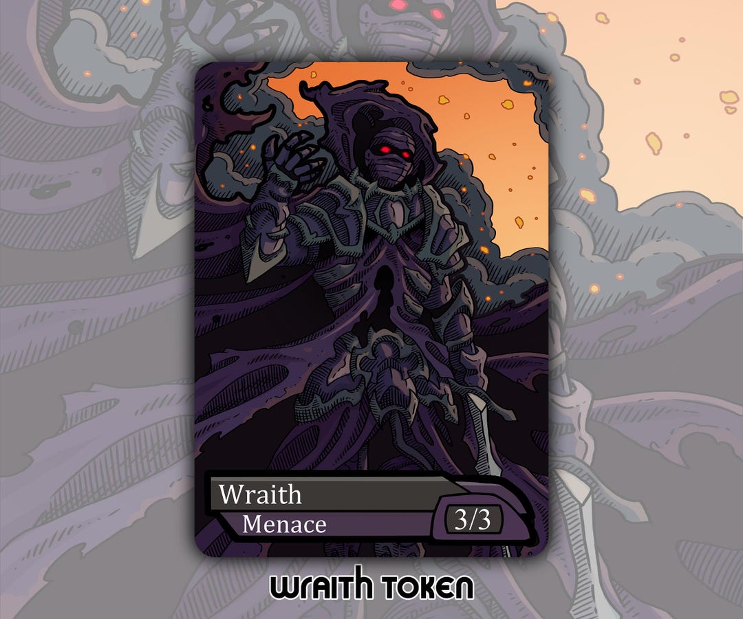 CLEARANCE Wraith - Custom Token for Magic the Gathering Sauron Nazgul ...