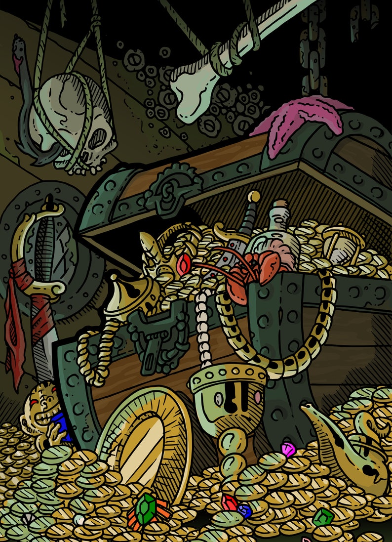 Treasure Token Custom MTG Magic the Gathering Fantasy Board - Etsy