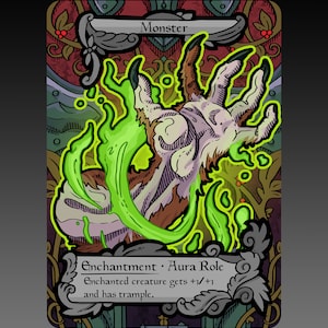 Monster / Sorcerer Role Token - Custom MTG Magic Gathering Fantasy ...