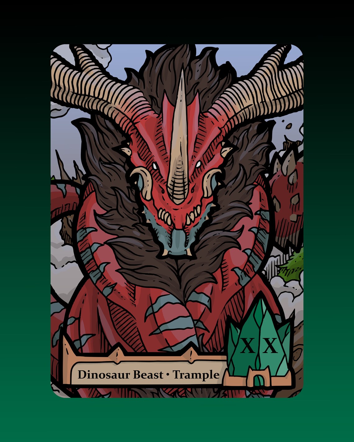 Dinosaur Beast Token Custom Altered MTG Magic the Gathering - Etsy