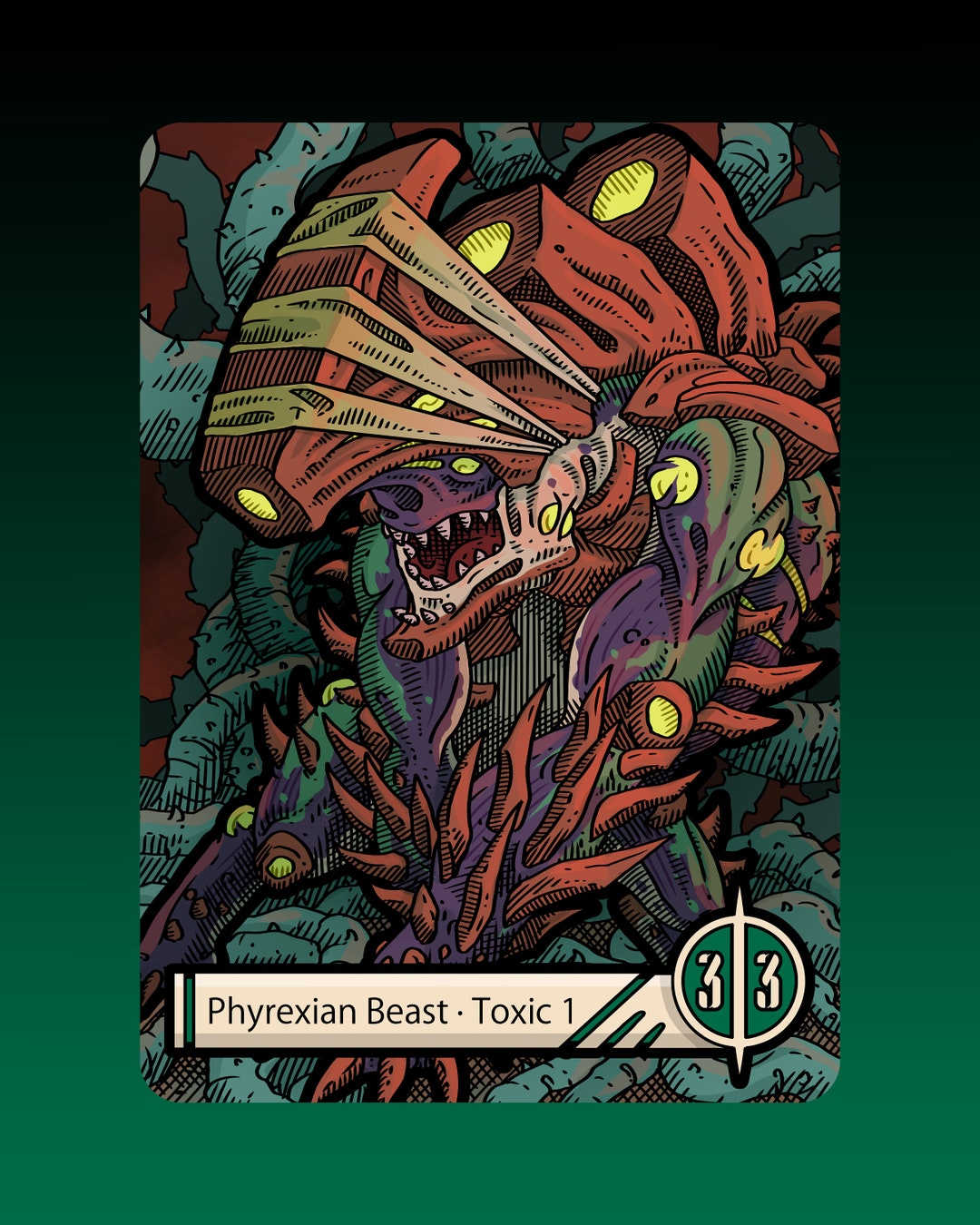 CLEARANCE Phyrexian Beast Token - Custom Altered MTG Magic the ...