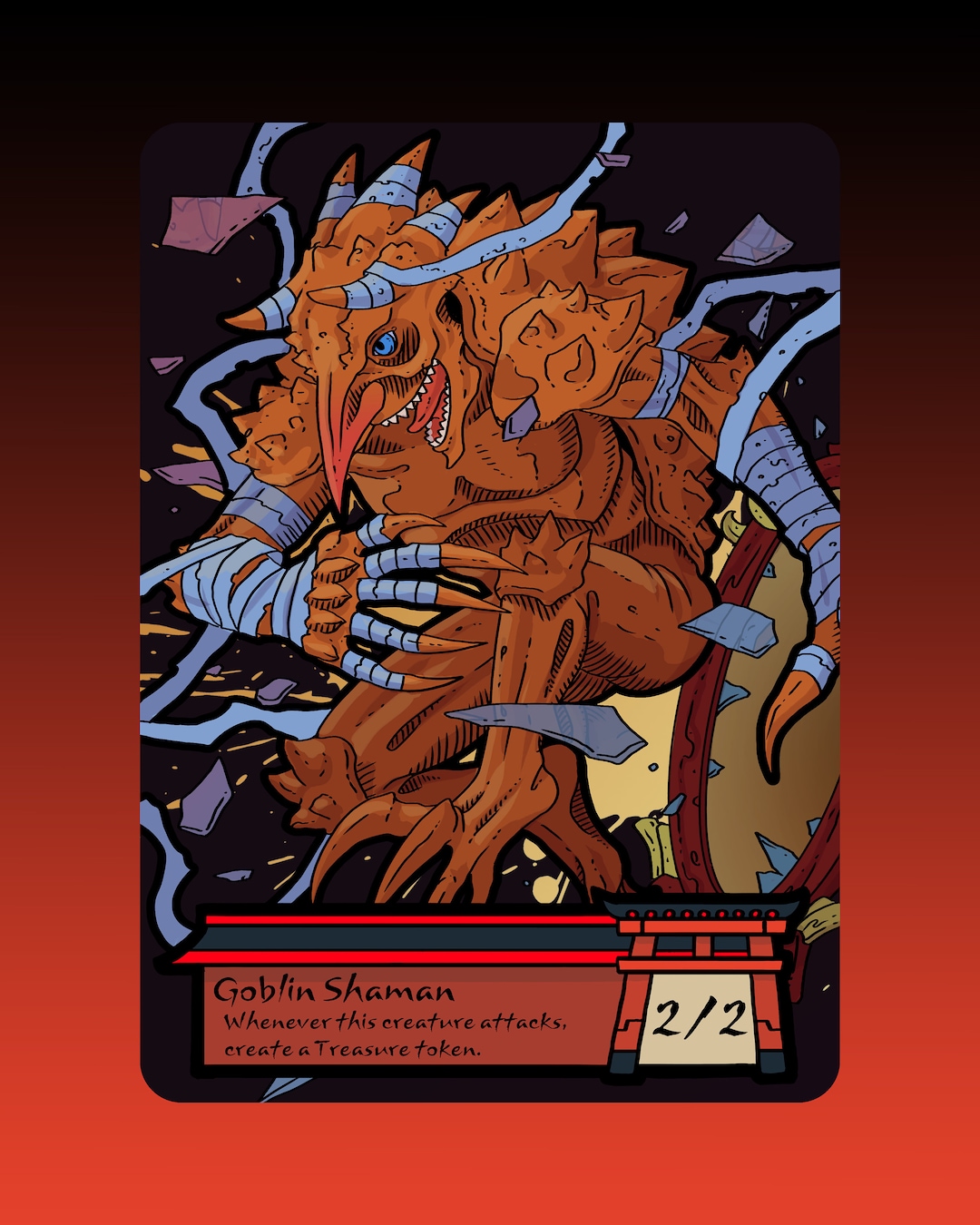 Goblin Shaman Token Custom Altered MTG Magic the Gathering Fantasy ...