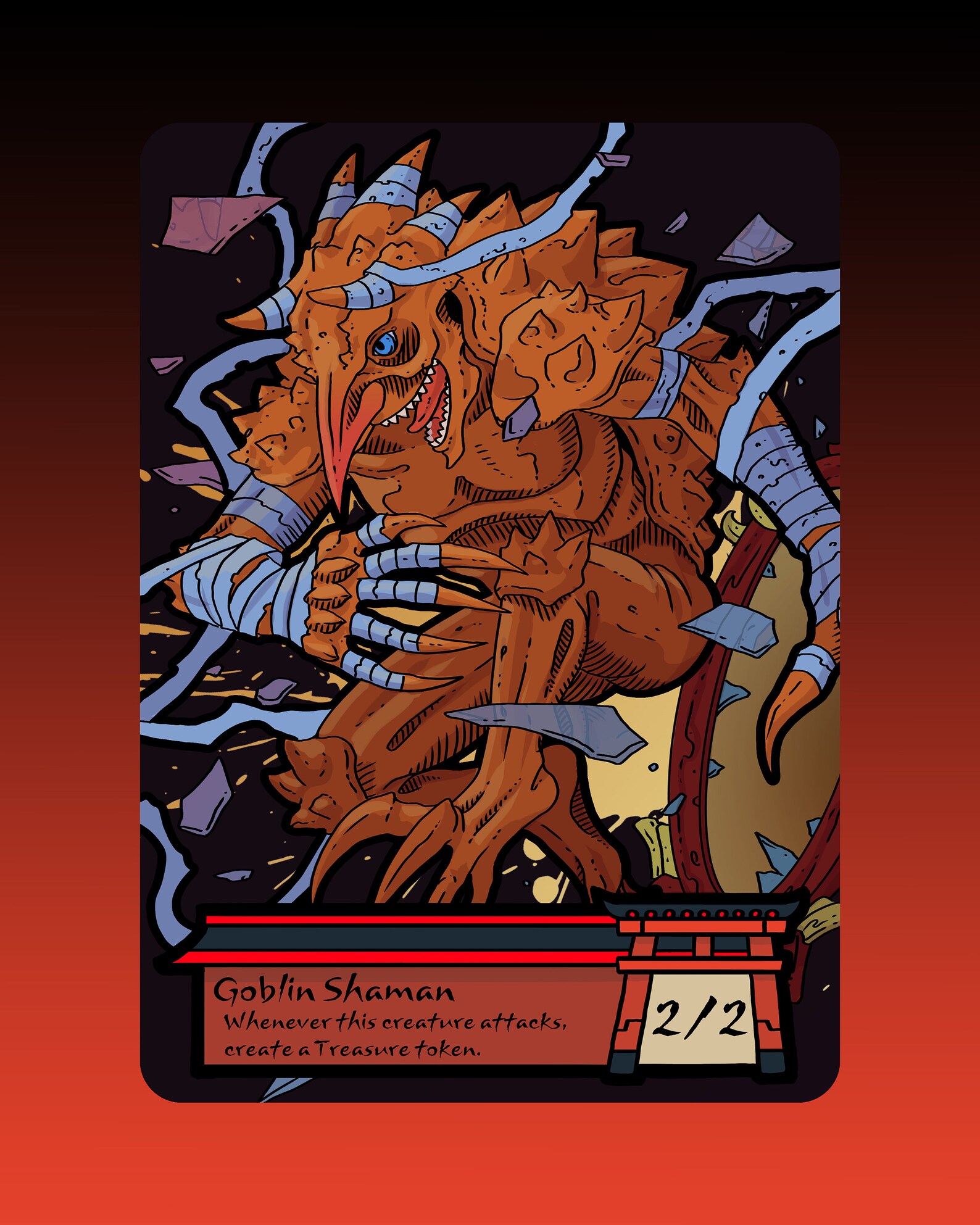 Goblin Shaman Token - Custom Altered MTG Magic the Gathering Fantasy ...