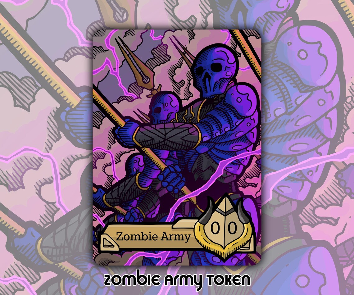 Zombie Army Token - Custom Altered MTG Magic the Gathering Fantasy ...