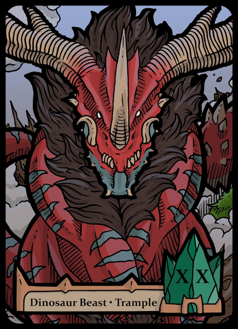 Dinosaur Beast Token Custom Altered MTG Magic the Gathering - Etsy