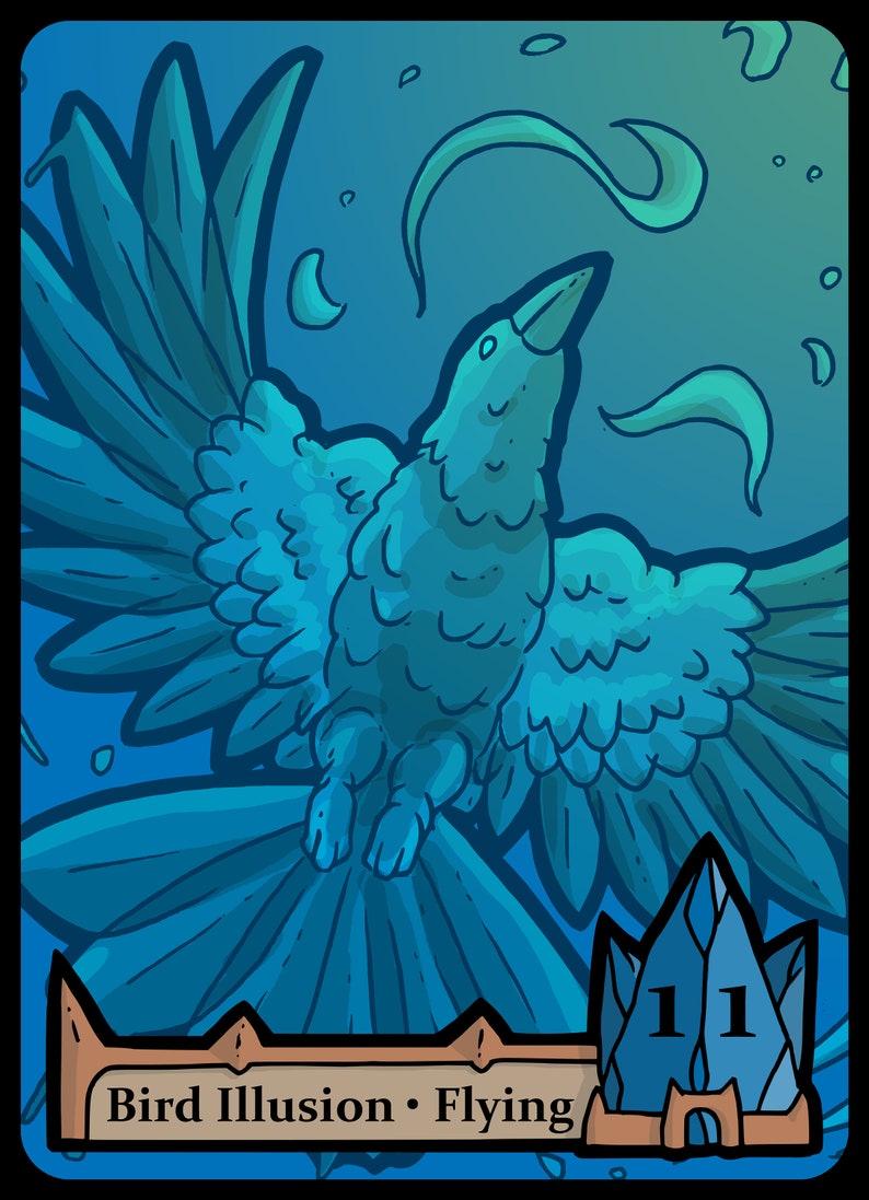 CLEARANCE Bird Illusion Token Custom Altered MTG Magic the | Etsy