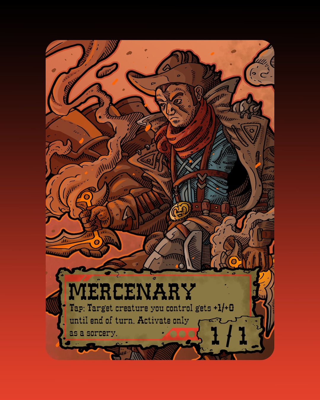 CLEARANCE Mercenary Token - Custom Altered MTG Magic the Gathering ...