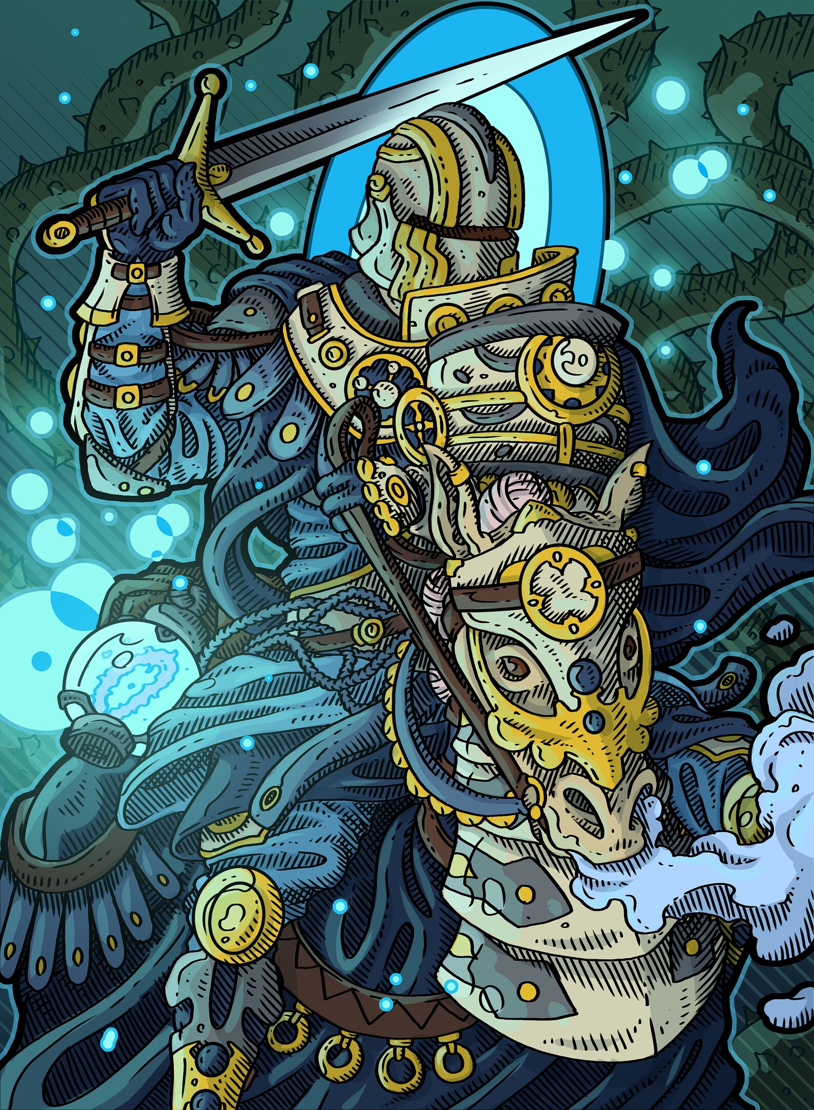 Knight Token Custom MTG Magic the Gathering Fantasy Board Game Card ...