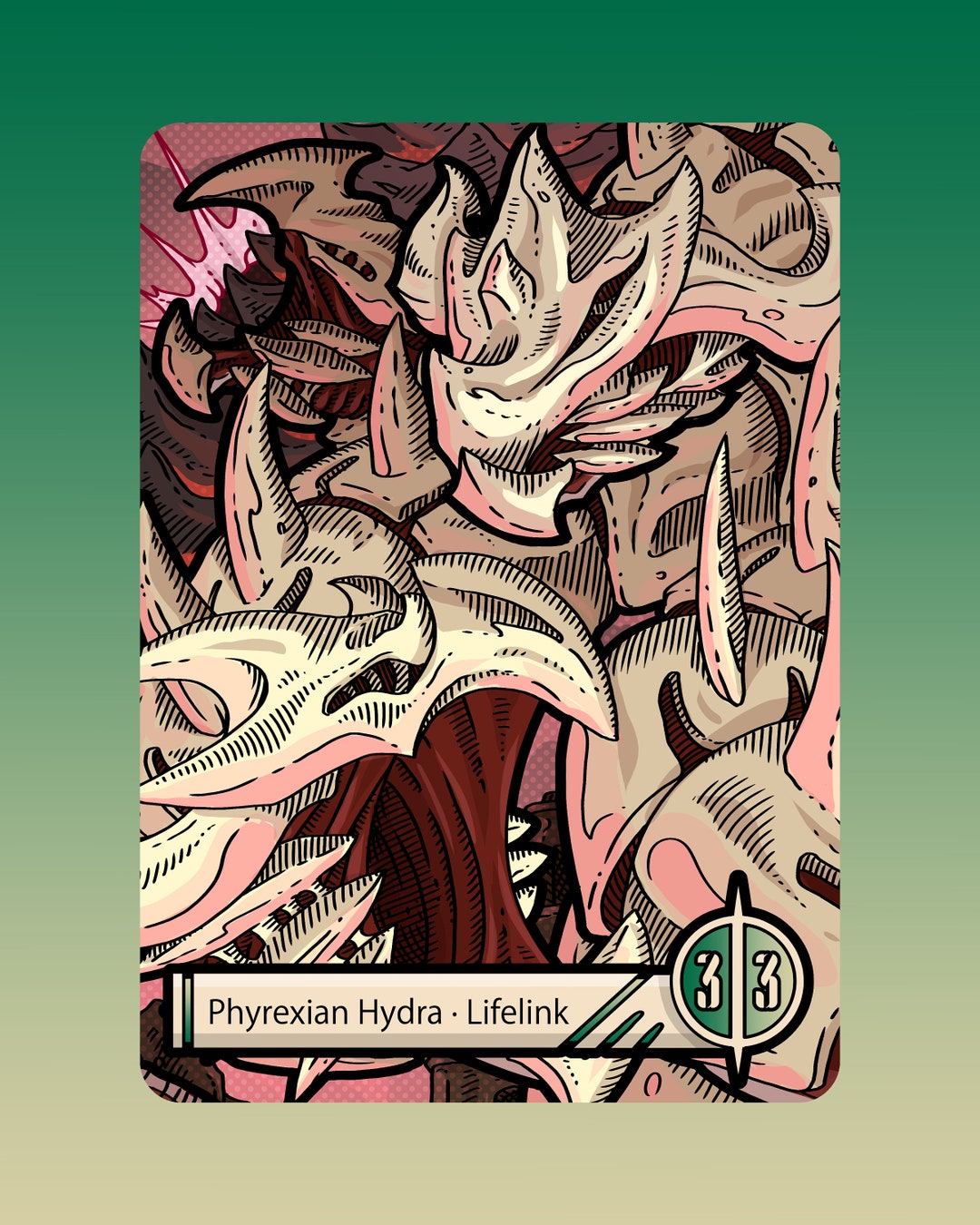 Phyrexian Hydra Token Custom MTG Magic the Gathering Fantasy Board Game ...