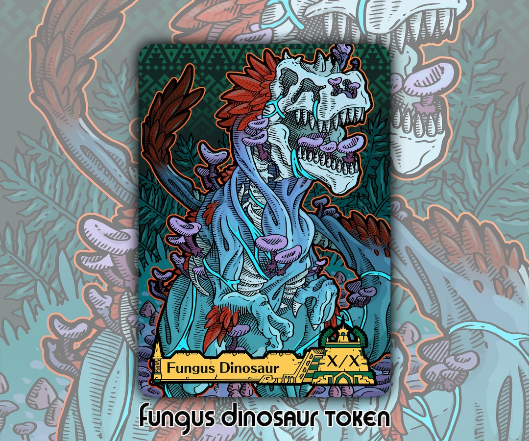 Fungus Dinosaur Token - Custom MTG Magic the Gathering Fantasy Board ...