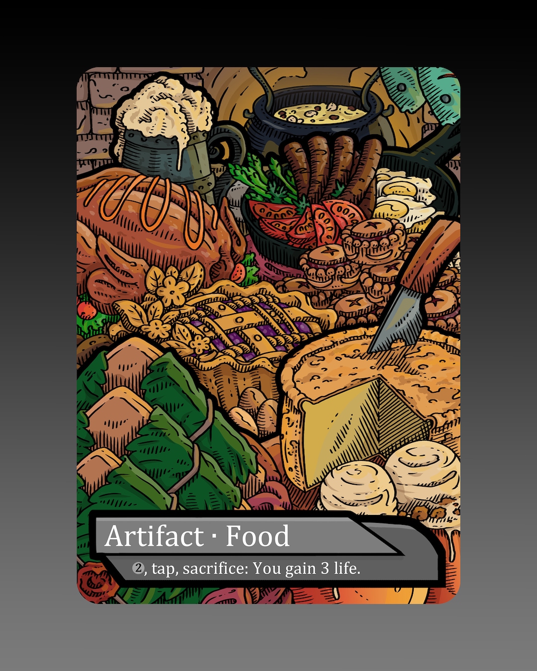 Food Token - Custom Altered MTG Magic the Gathering Fantasy Board Game ...