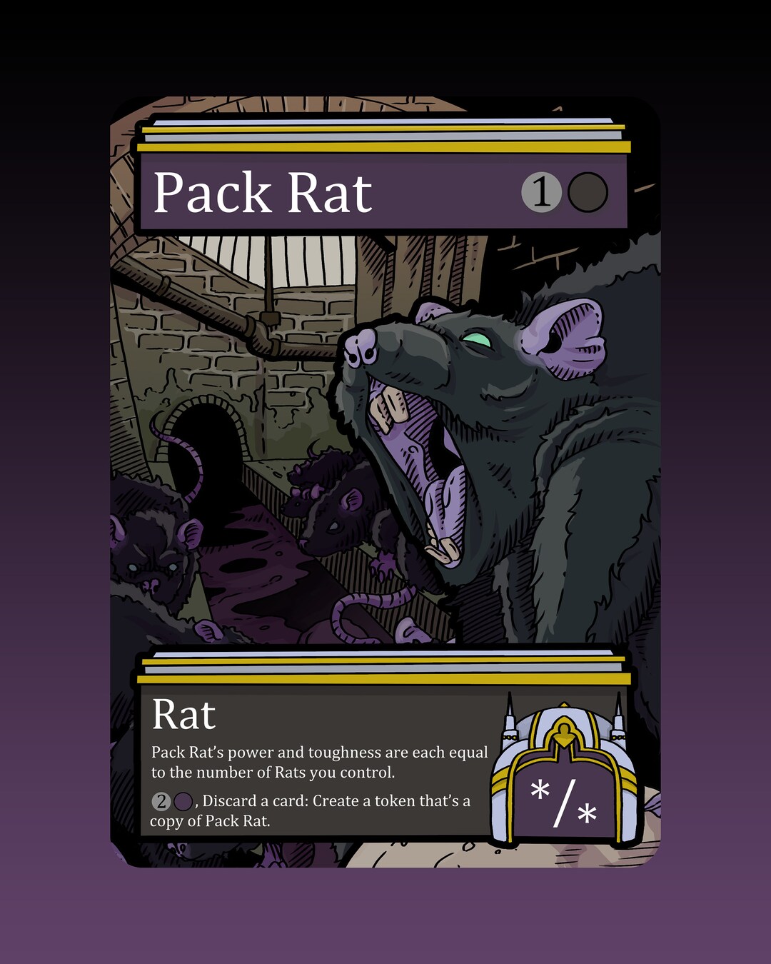 Pack Rat Copy Token Custom Altered MTG Magic the Gathering Fantasy ...