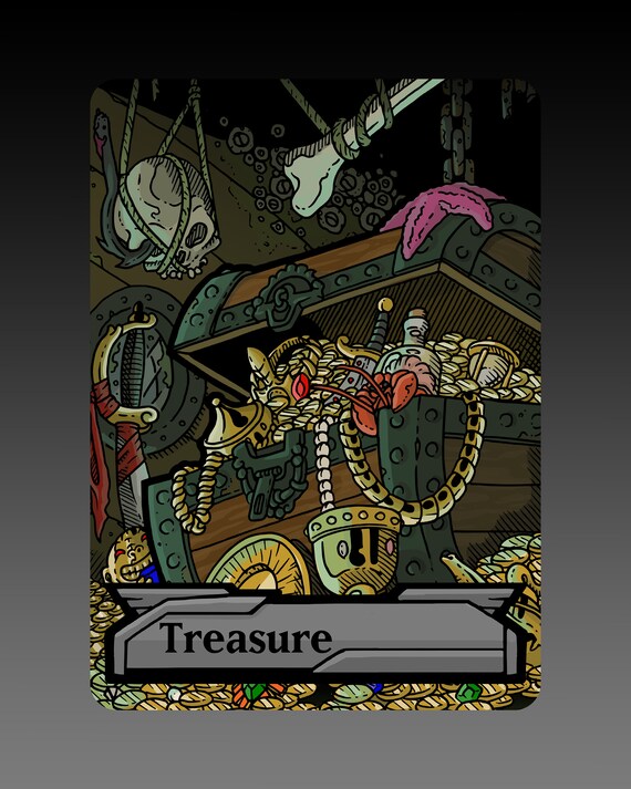 Treasure Token Custom MTG Magic the Gathering Fantasy Board - Etsy