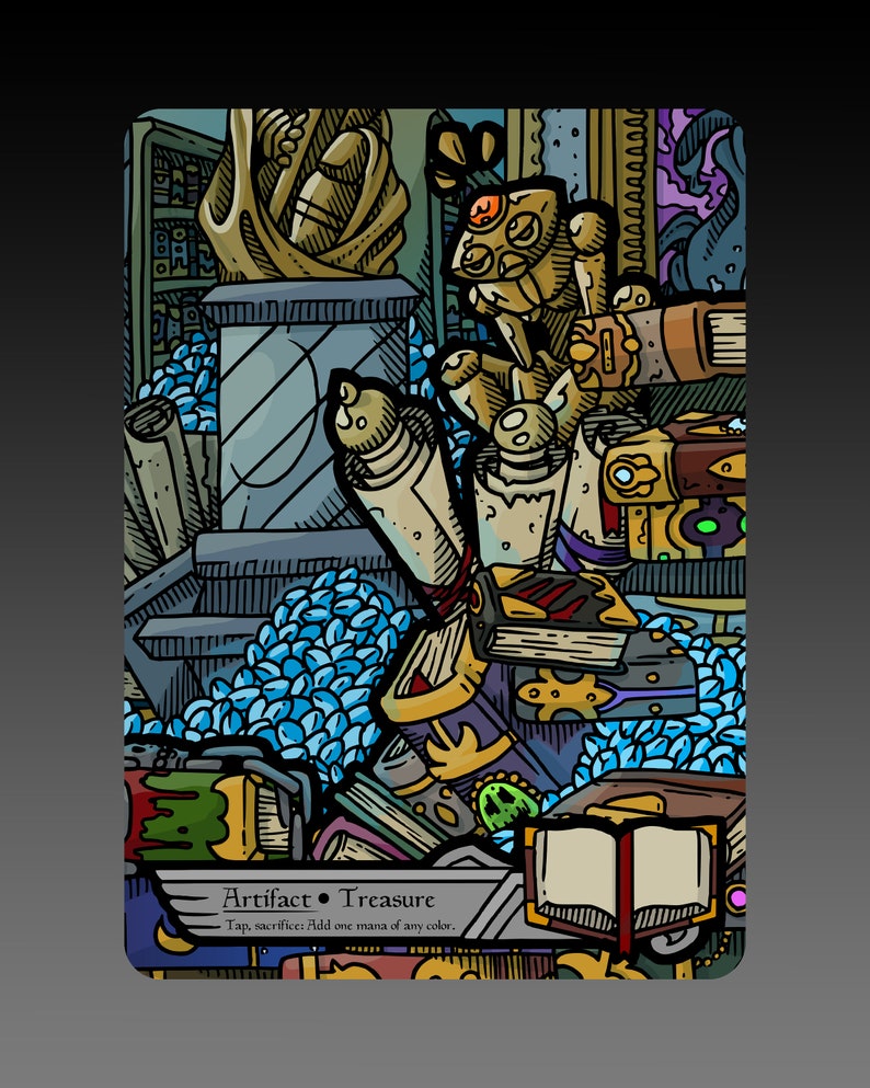 Treasure Token - Custom MTG Magic the Gathering Fantasy Board Game Card ...