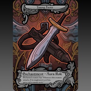 3 Role Token Set - Custom MTG Magic Gathering Fantasy Board Game Card ...