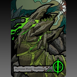 2 Wurm Tokens Custom Altered MTG Magic the Gathering Fantasy | Etsy