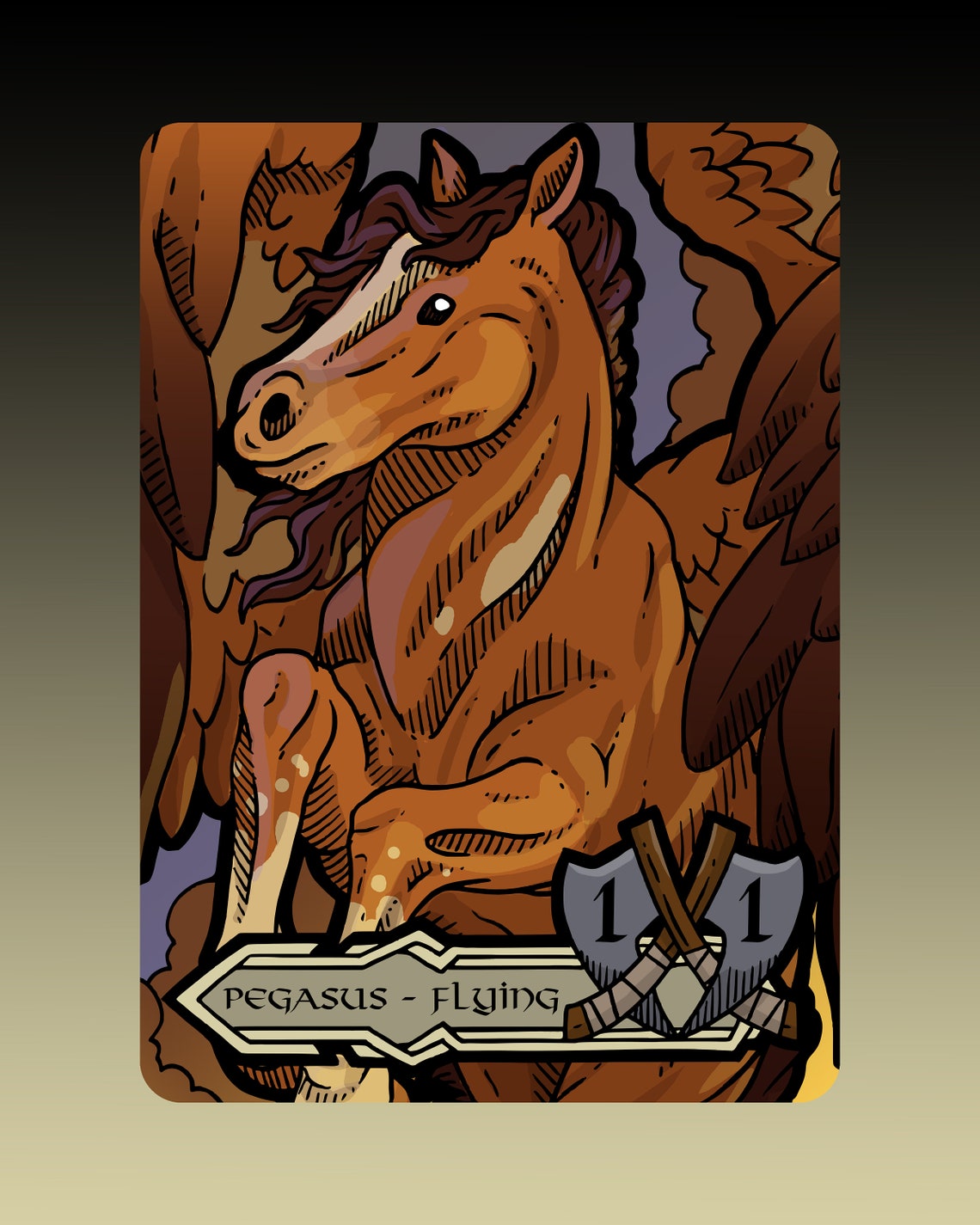 Pegasus Token Custom Altered MTG Magic the Gathering Fantasy | Etsy