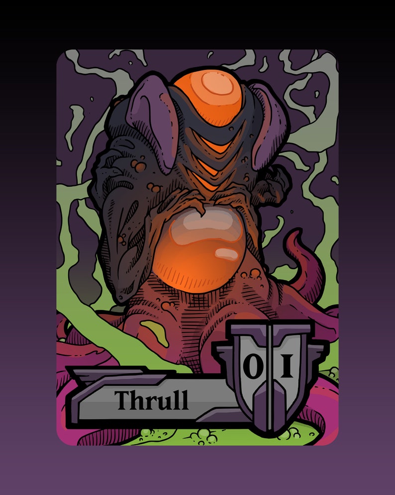 Thrull Token Custom MTG Magic the Gathering Fantasy Board - Etsy