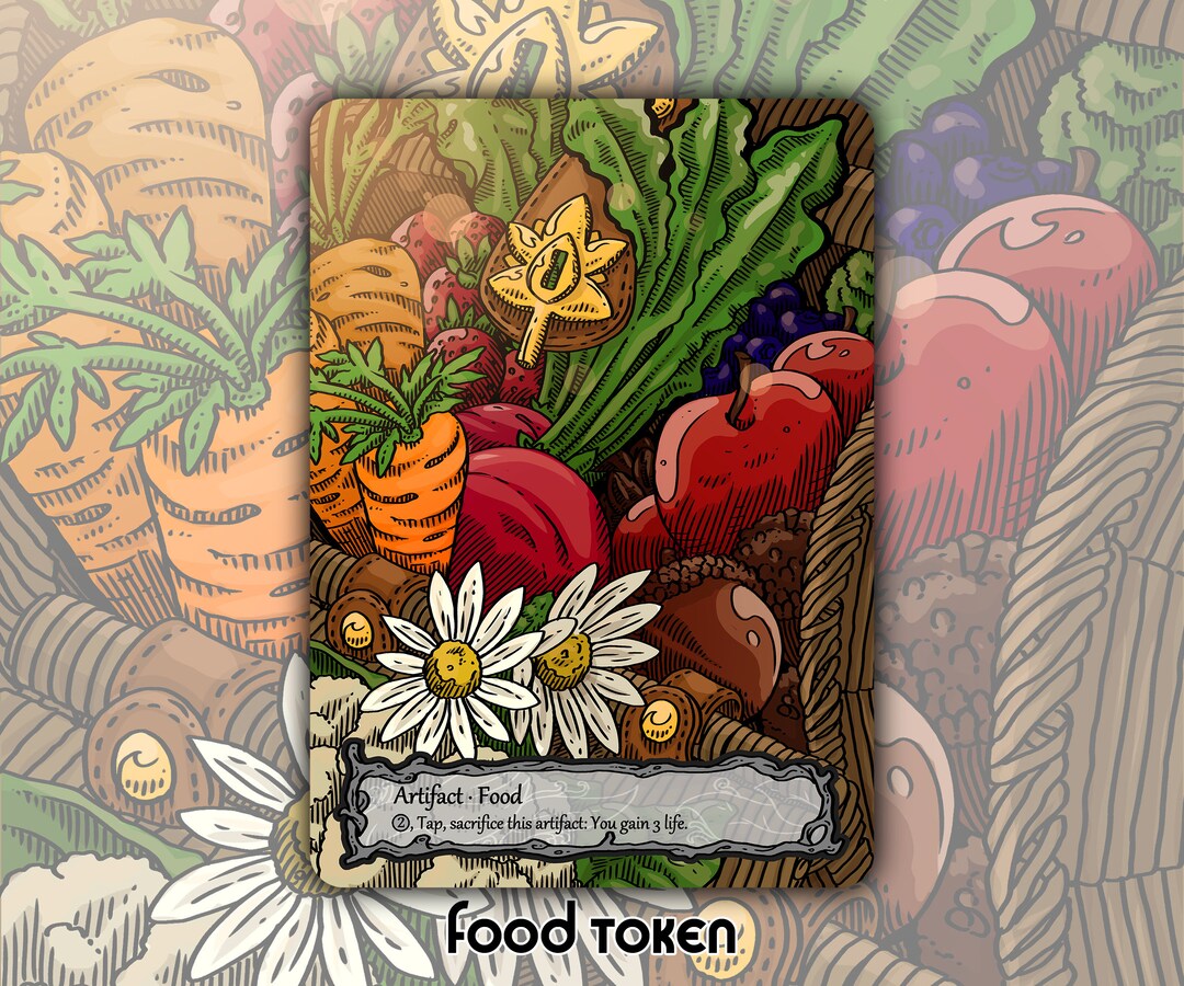 Food Token - Custom MTG Magic the Gathering Fantasy Board Game Card Gaming Set Collectible EDH ...