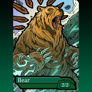 Bear Token - Custom Altered MTG Magic the Gathering Fantasy Board Game ...