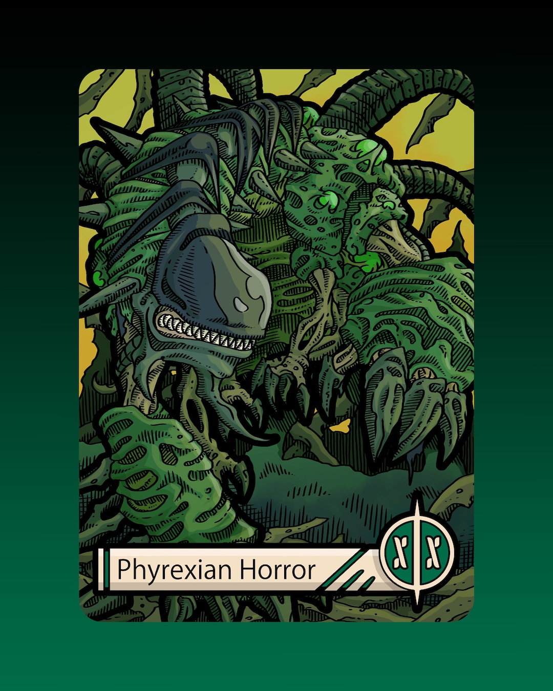 Phyrexian Horror Token Custom Altered MTG Magic the Gathering Fantasy ...