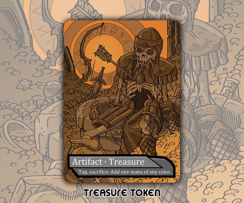 Treasure - Custom Token for Magic the Gathering LTR Smaug - Etsy
