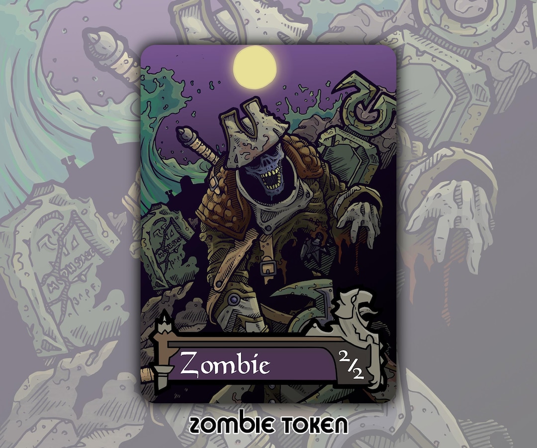 Zombie Token - Custom MTG Magic Gathering Innistrad Fantasy Brettspiel ...