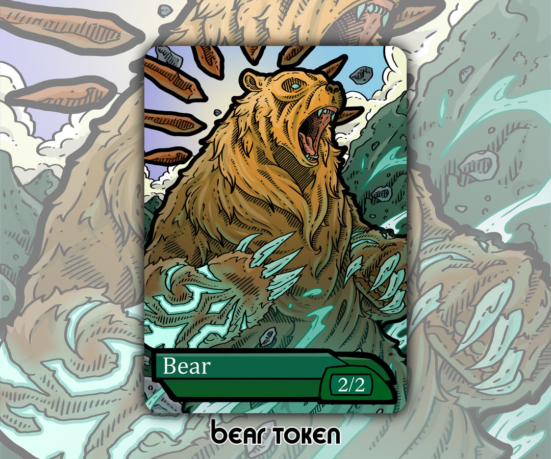 Bear Token - Custom Altered MTG Magic the Gathering Fantasy Board Game ...