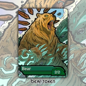 Bear Token - Custom Altered MTG Magic the Gathering Fantasy Board Game ...